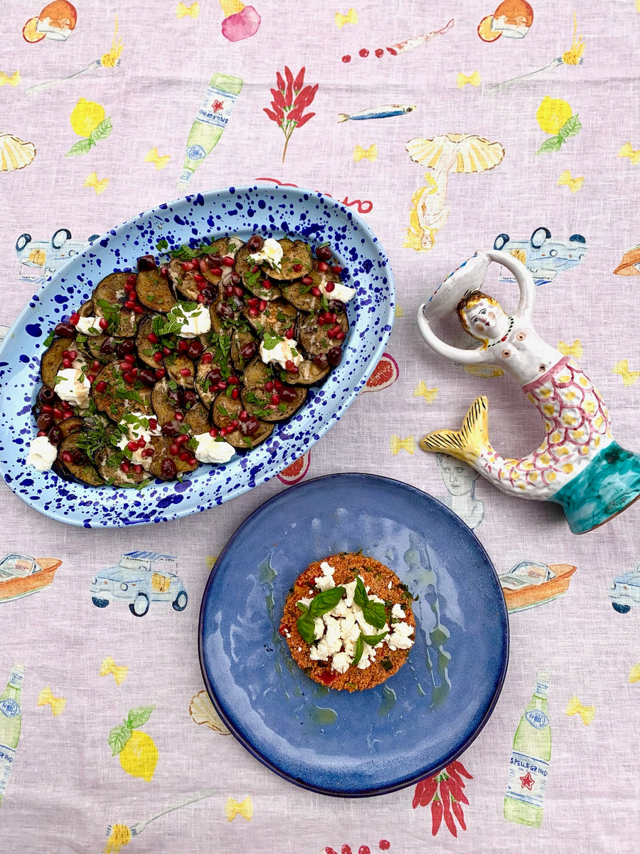 Hand drawn Italian Dolce Vita Symbols linen napkins created especially ...